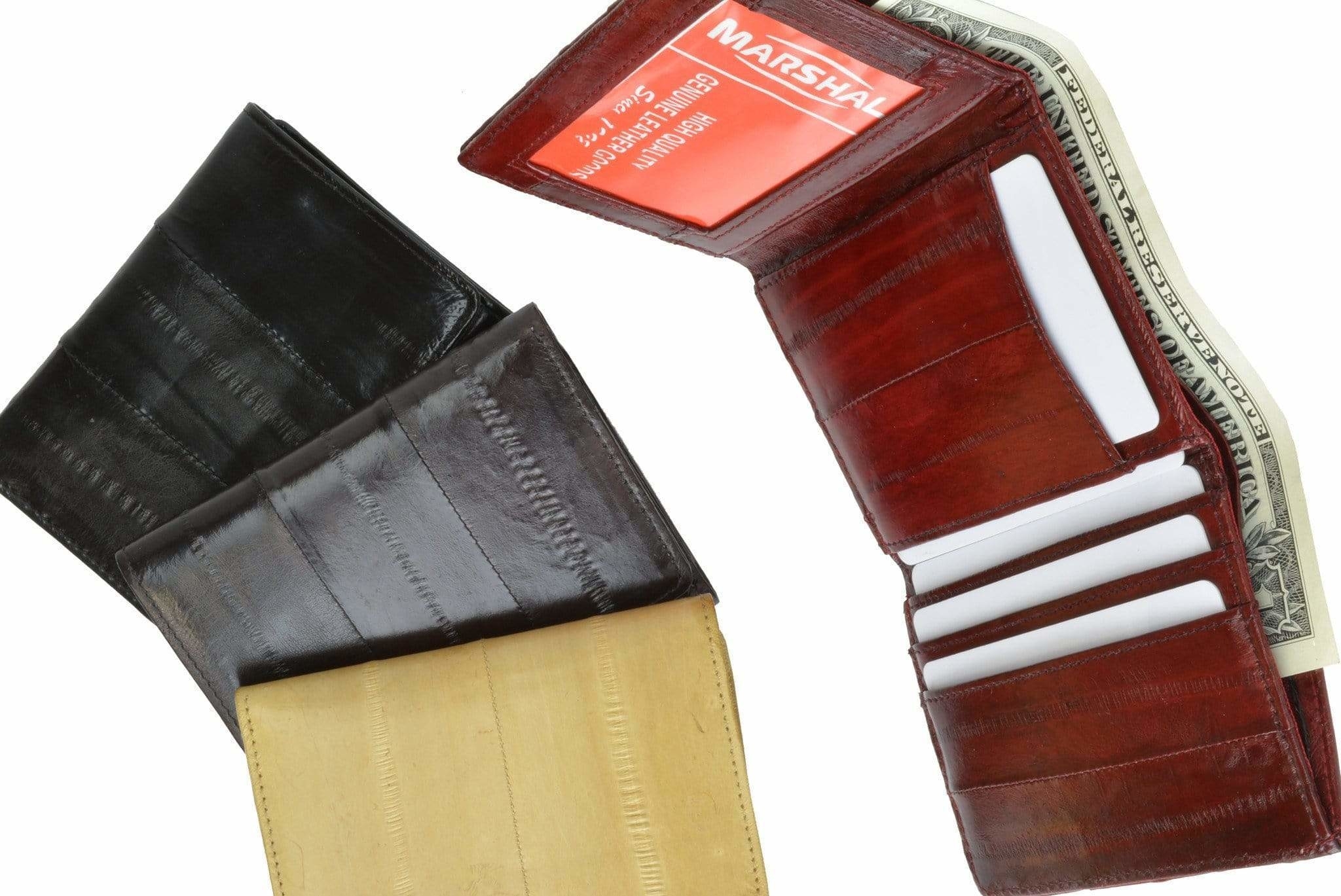 Marshal Wallet Eel Skin Trifold Wallet For Men With Id Window Slim marshal-wallet-eel-skin-trifold-wallet-for-men-with-id-window-slim