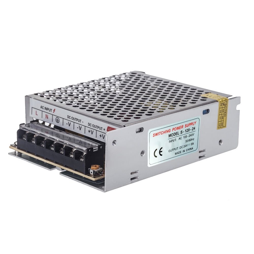 Buy AC 100V～240V to DC 24V 5A 120W Voltage Transformer Switch Power ...