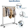 Richya 100lbs Heavy Duty Adjustable Rolling Clothes Rack ,Garment Rack ...