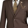 VINCI Men's Brown 2-Button Suit w/ Adjustable Waistband, Reg-Fit - NEW ...