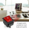 Red Rocker Switch On/Off with Waterproof Cover 4-Pin 250V 16A ...