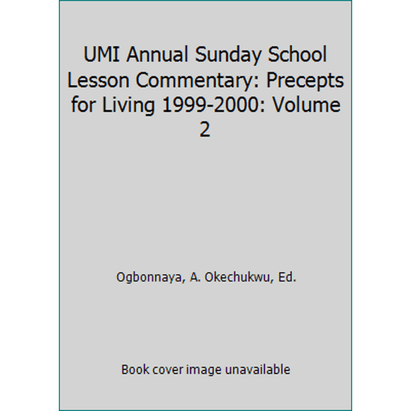 Sunday School Commentary Lesson Week