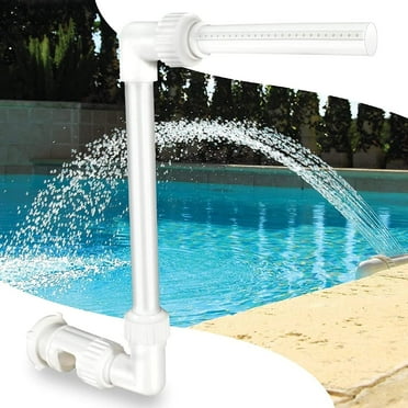 Pool Fountain for Above and In-Ground Pools, Pool Waterfall with Dual ...