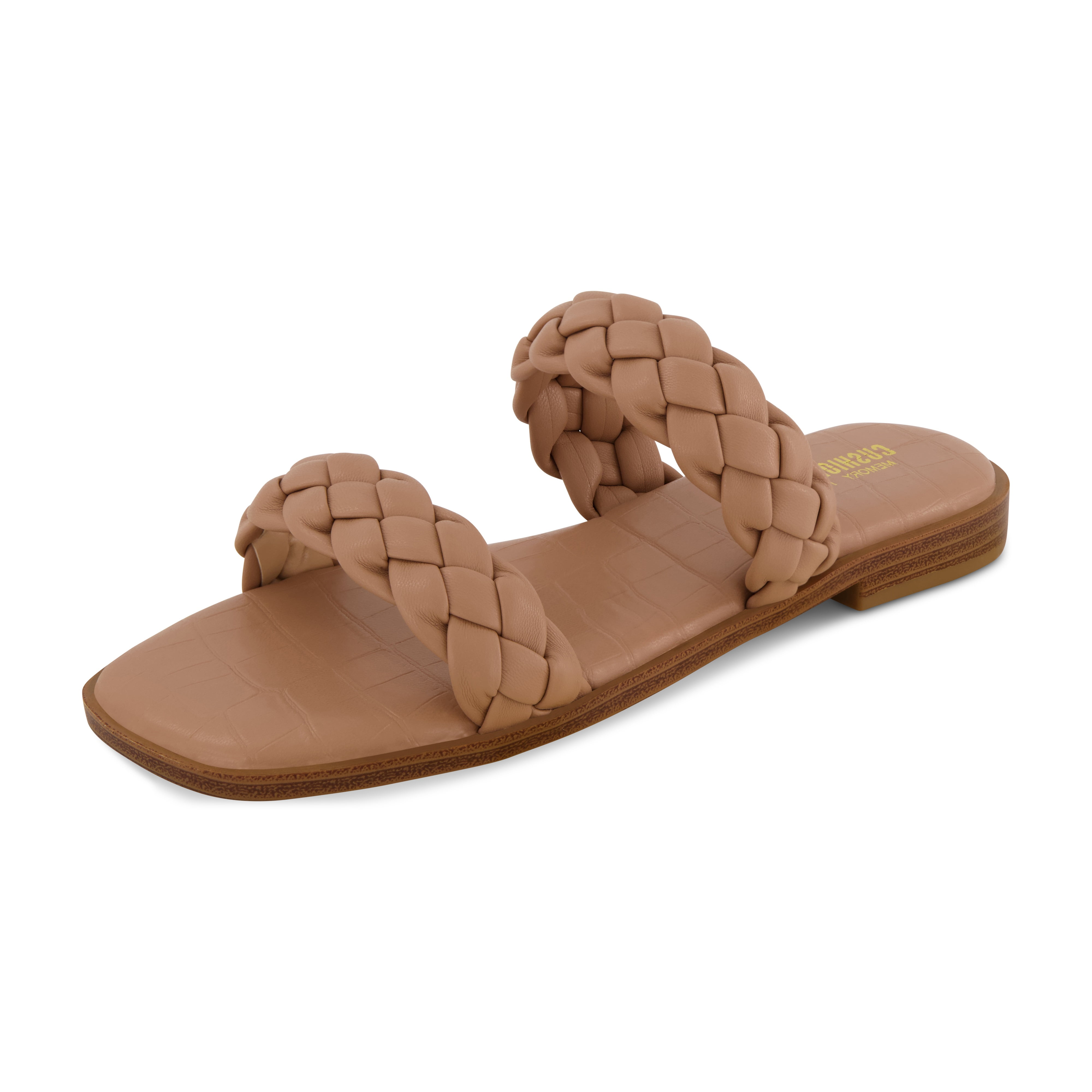 CUSHIONAIRE Women's Vicki Braided Slide Sandal +Memory Foam - Walmart.com