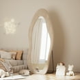 ANYROSE 63x24 Full Length Cloud Mirror with Flannel Frame, White ...