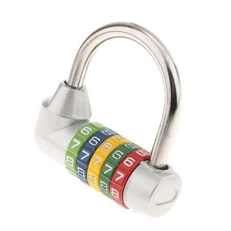 Mini Combination Padlock, 5 Digit Number Password Code Dial Combo Lock ...