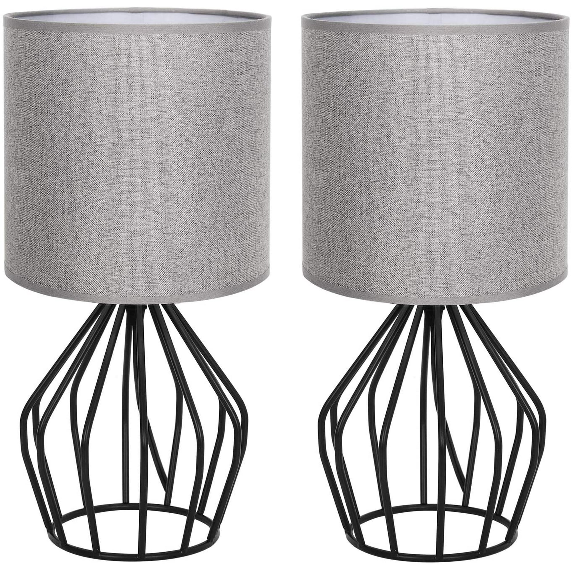 Click here for Nex 2pcs Modern Bedside Table Lamp Black Frame Bas... prices