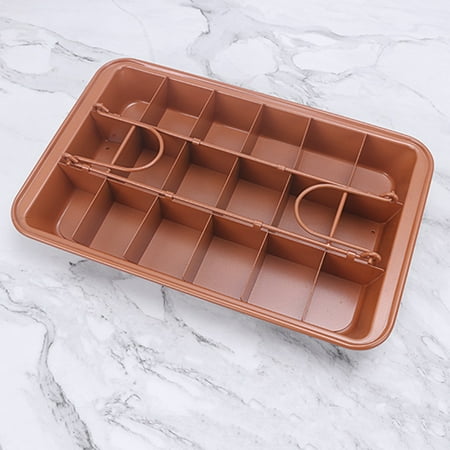 Brownie Nonstick Baking Pan with Built-In Slicer Non-Stick Brownie Pans ...