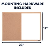 "Quartet Combination Board, 17"" x 23"", Dry-Erase & Cork, Wall Mounted ...