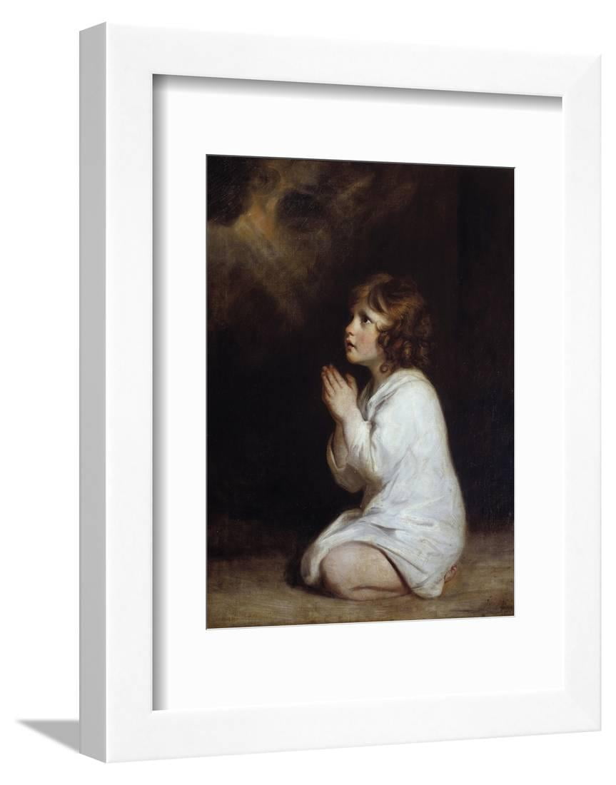 The Infant Samuel Praying by Joshua Reynolds Framed Print Wall Art ...