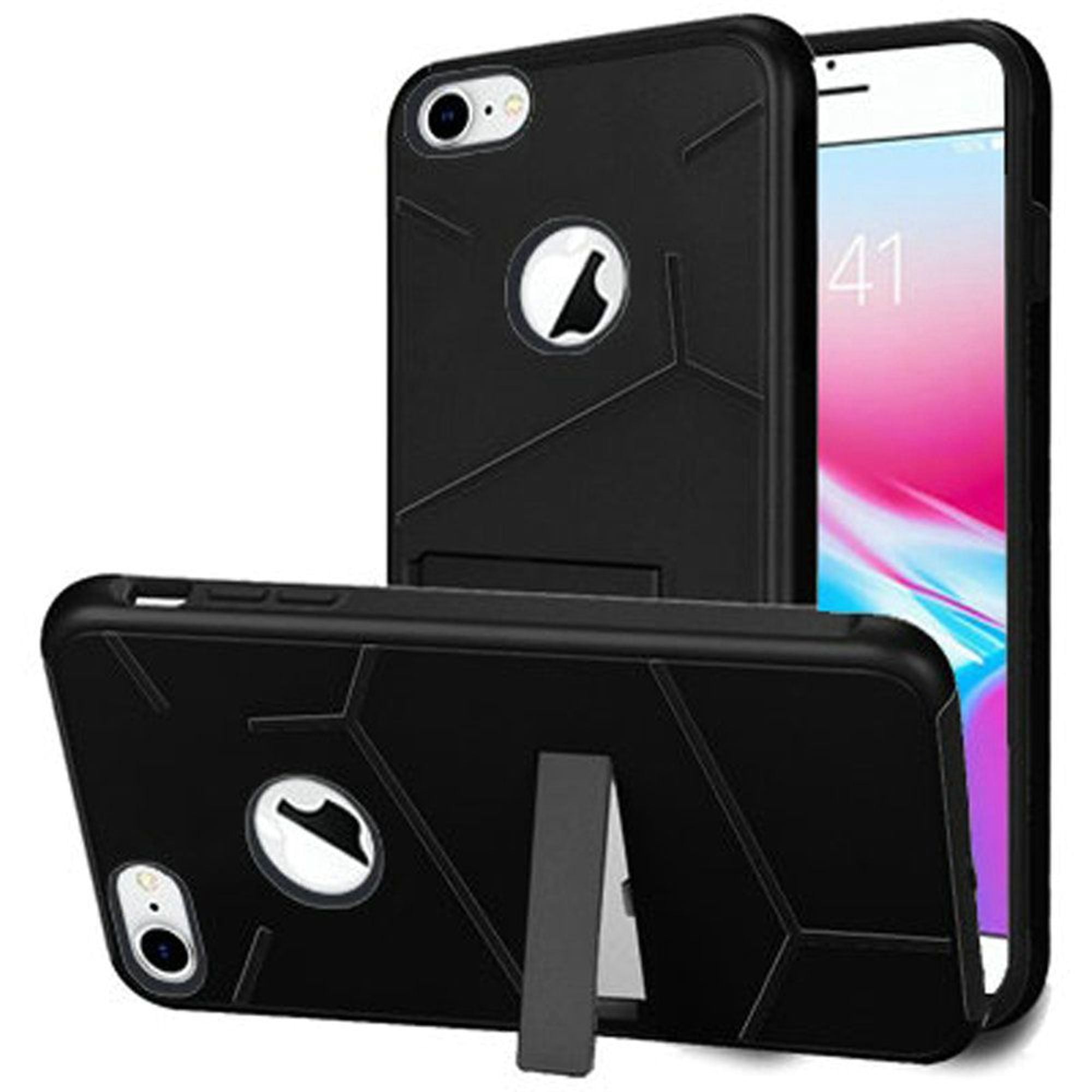 For Apple iPhone 8 Case, by HR Wireless Dual Layer Hybrid Stand Hard ...