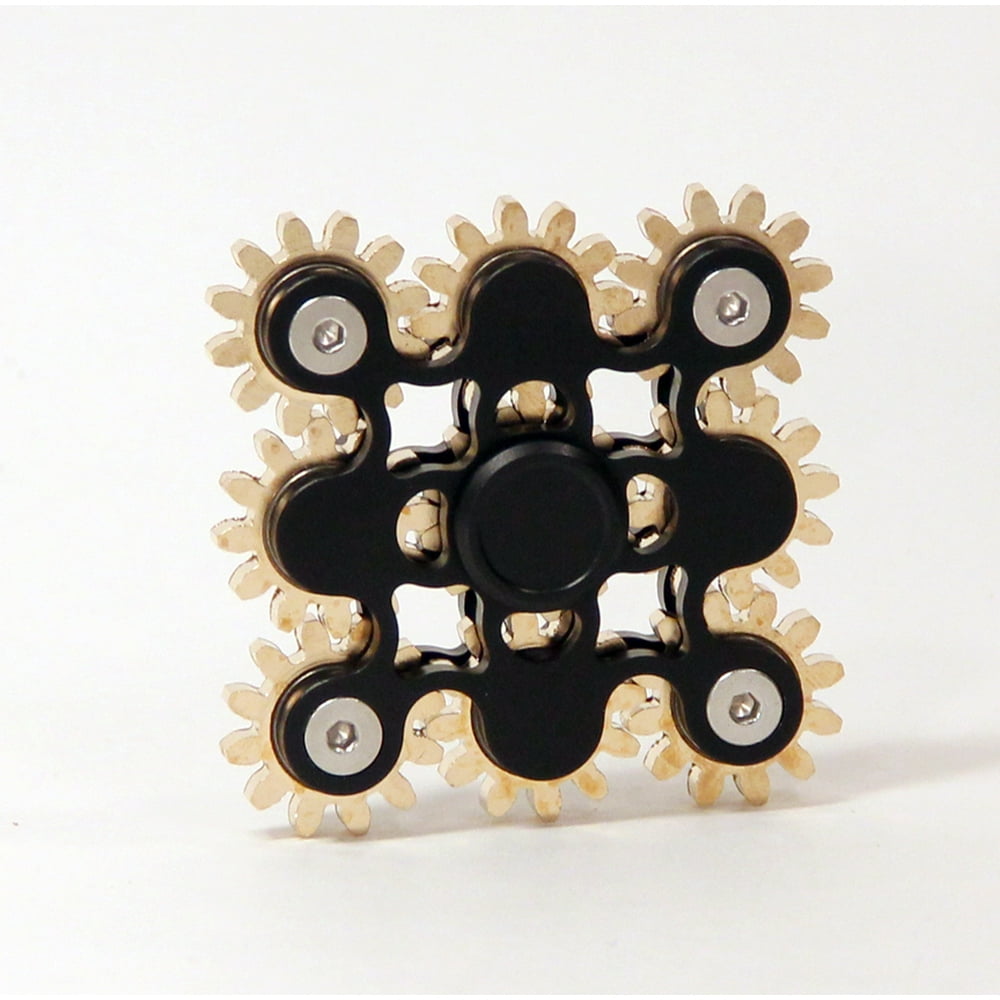 Nine Gear Fidget Hand Spinner- Like no other Spinner! (Black) - Walmart ...