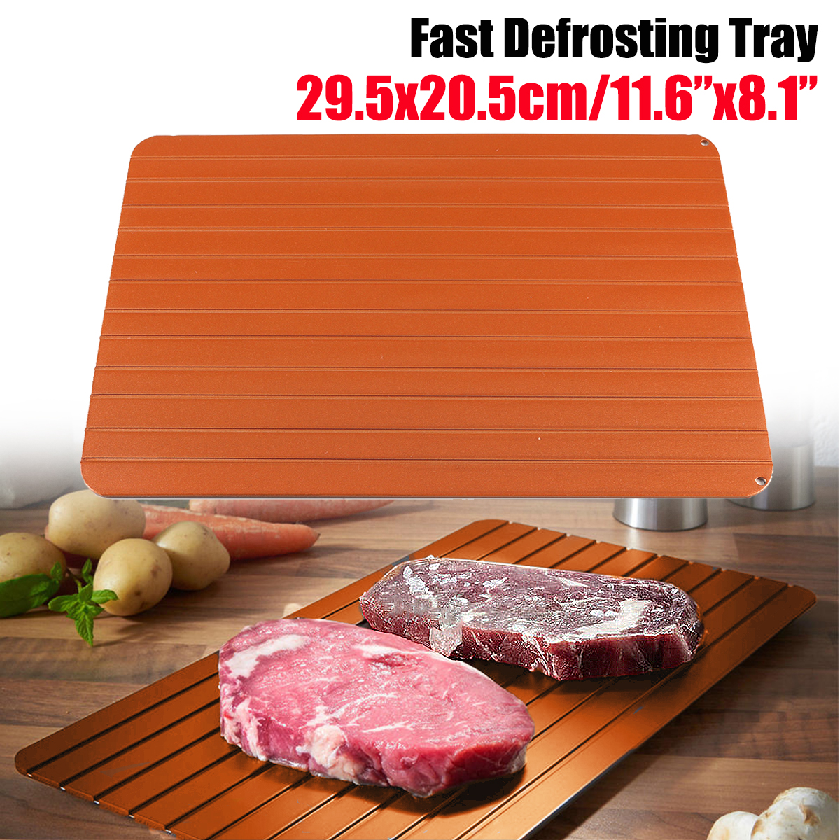 Hot Miracle Fast Defrosting Meat Tray Rapid Safety Thawing Tray For ...