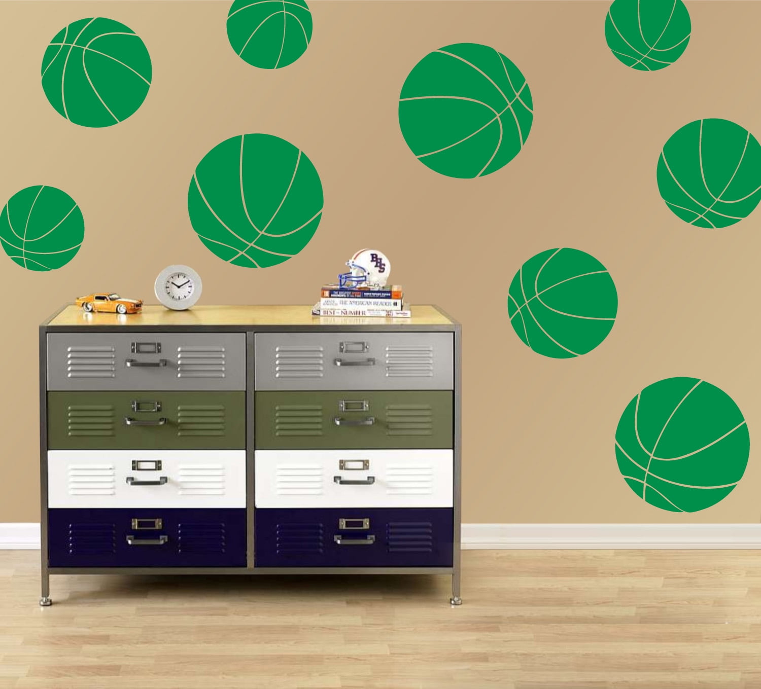 Basketball Kids Room Sports Decor Wall Decal Stickers [Set of 9 ...