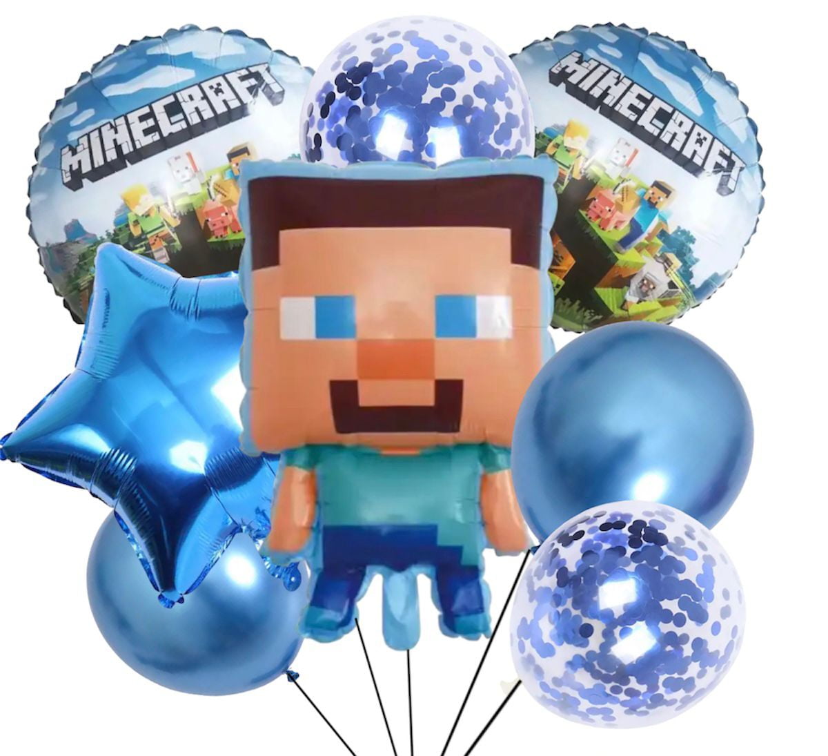 Globos Metalicos Kit De Minecraft Cumpleaños 3LionBrands HG0117 ...