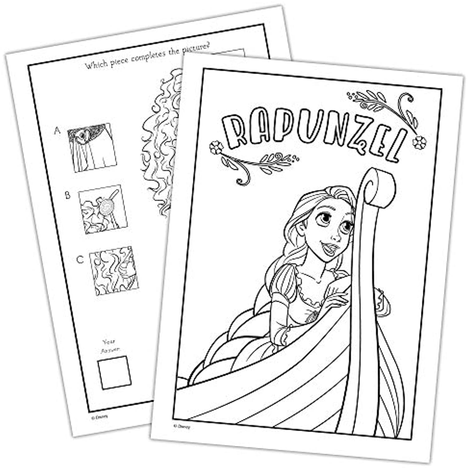 Tangled Boat Scene Coloring Page