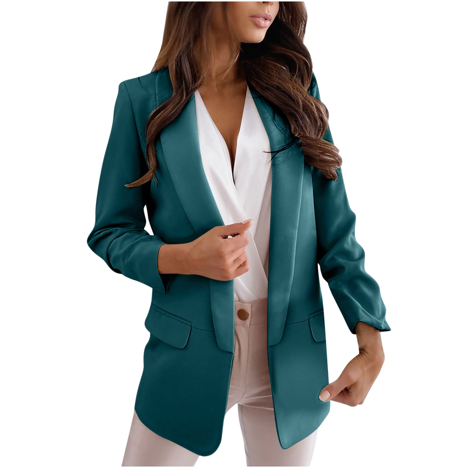 Click here for Unbranded Womens Blazer Jacket Womens Ladies Solid... prices