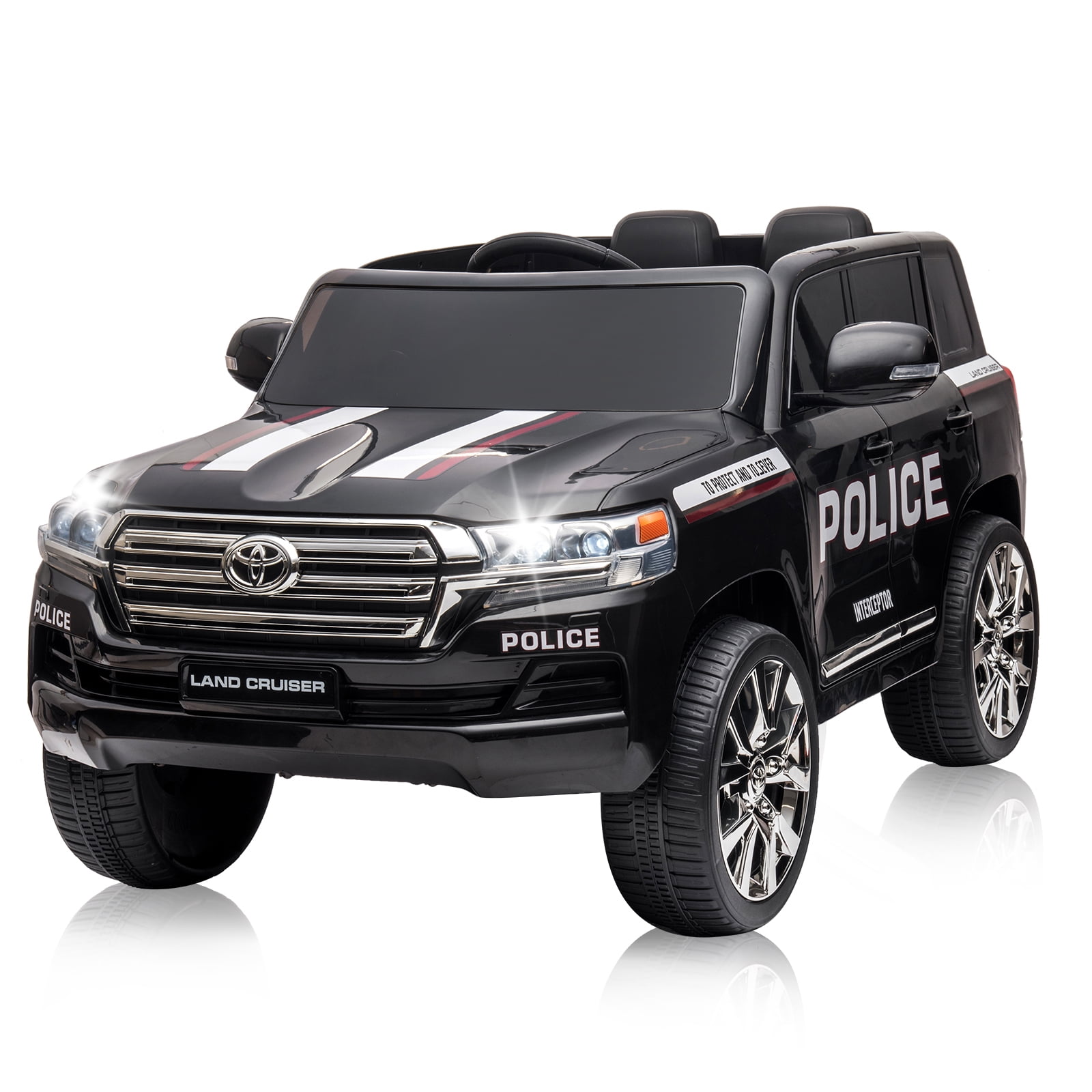 Sakiyrr Kids 12V Ride on Police Car Electric Vehicle Toy with Remote ...