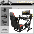 Marada Racing Simulator Cockpit with Game Seat Adjustable Fit for ...