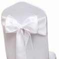 White 50 Count Satin Chair Sashes Bows Event Decor - Walmart.com