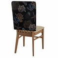 Black Coral Coastal Chair Back Covers, Nautical Starfish Summer Beach ...