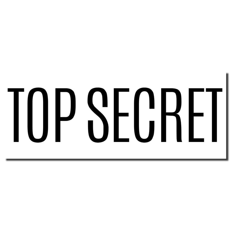 Top Secret Stamp Black