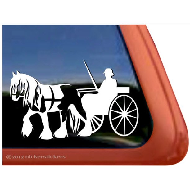 Gypsy Carriage Horse Decal | High Quality Vinyl Gypsy Vanner Horse ...