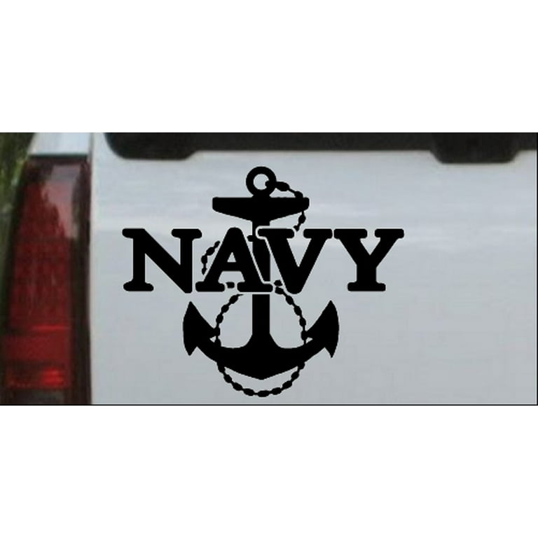 Navy Anchor Logo Decal