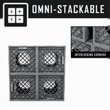 Ubecube UC01 Crate Gray - Collapsible, Omni Stackable, Modular Crate System - Walmart.com
