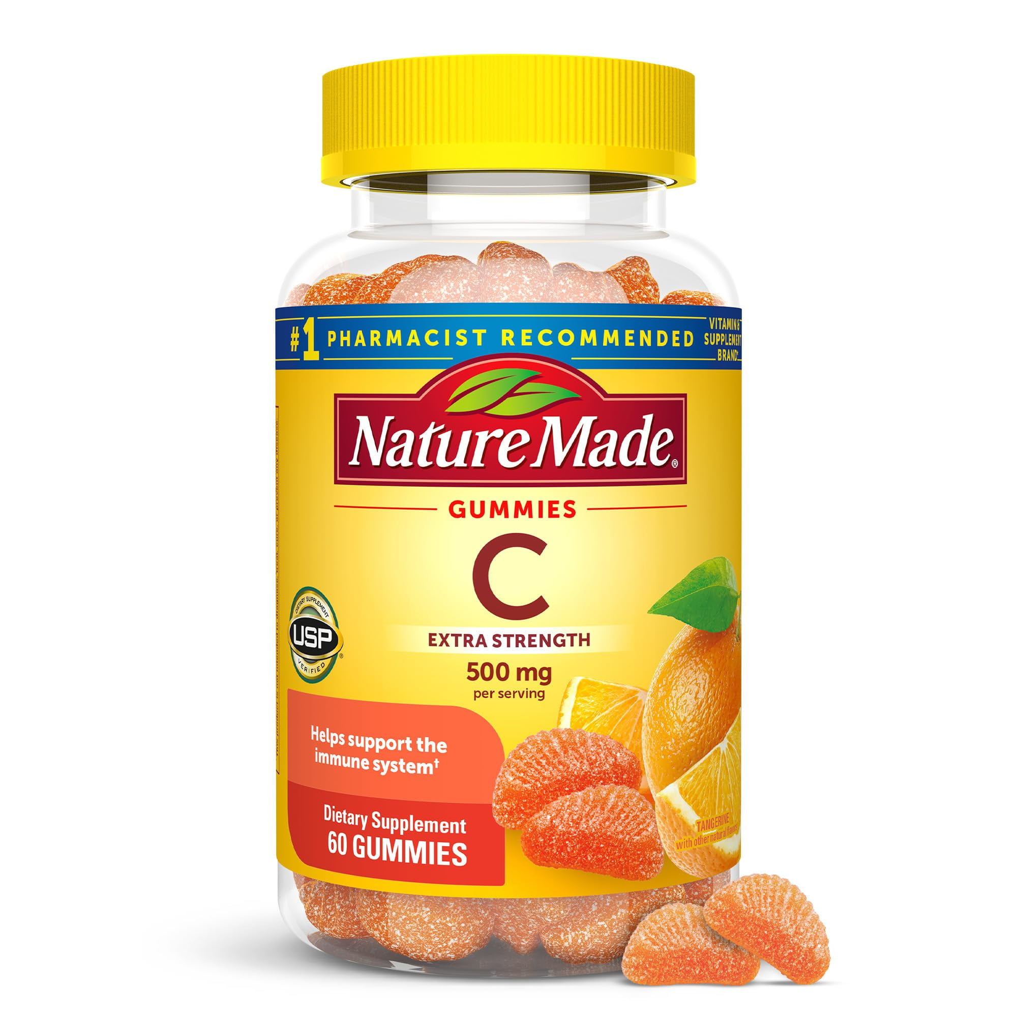 Suplemento de vitamina C Nature Made 500 mg 60 gomitas | Walmart en línea