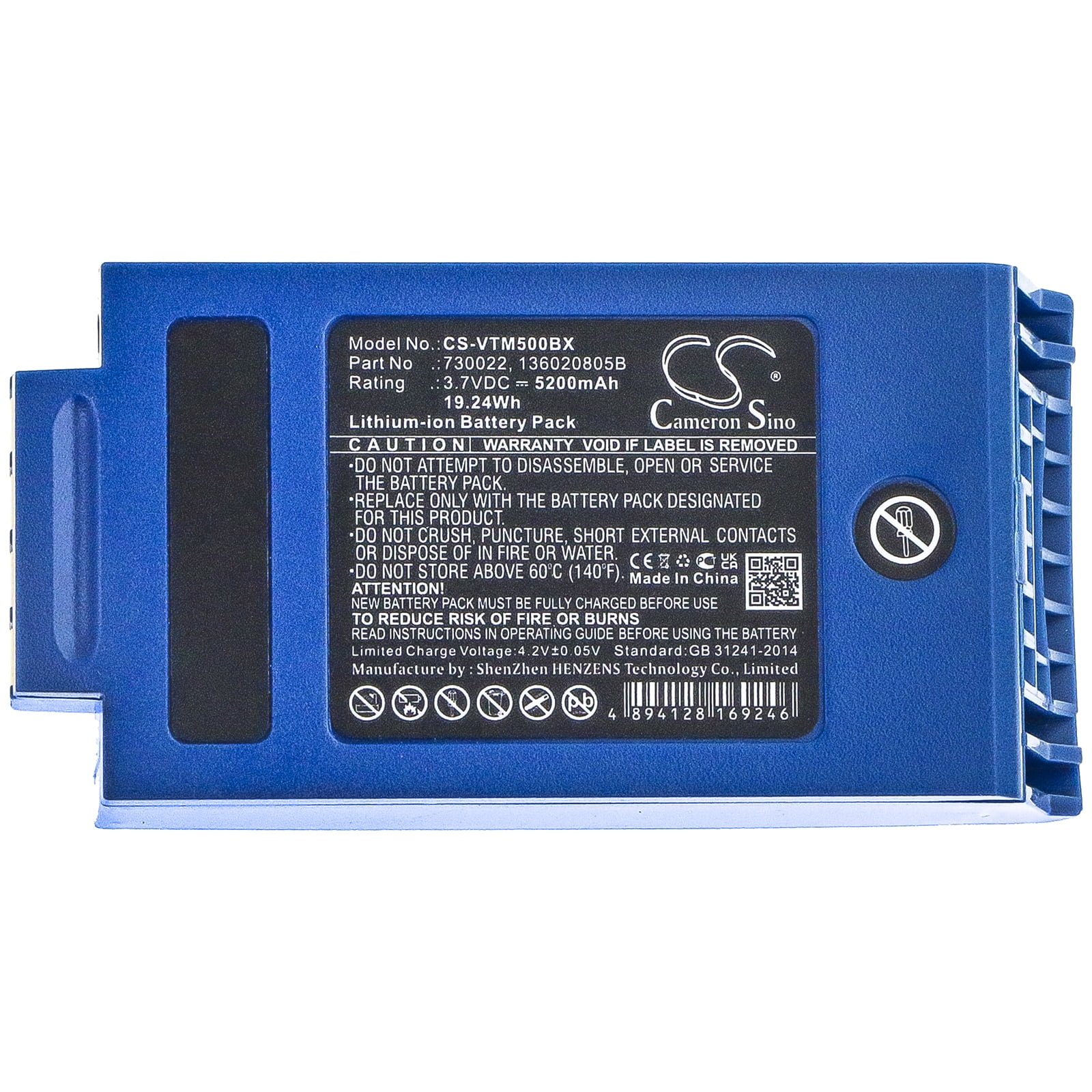 5200mAh Vocollect 136020805B 730040 BT700 730022 Battery for T5 Talkman ...