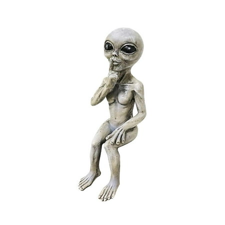Outdoor Garden Alien Statue Alien Resin Sculpture Garden Art Deco ...