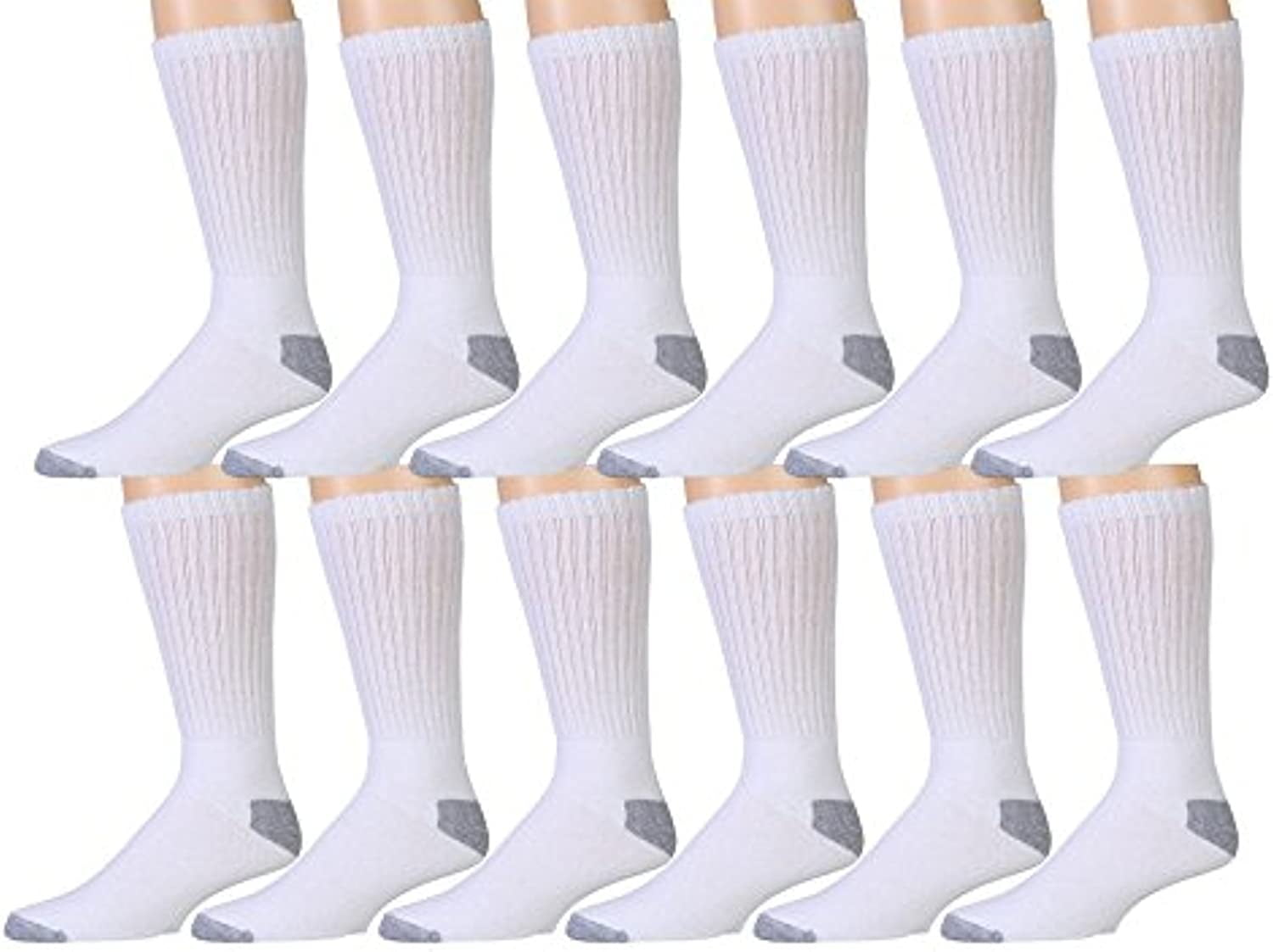 SOCKS’NBULK 12 Pairs Of Athletic Crew Socks for Men, size 10-13 ...
