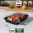 28oz Meal Prep Containers [50-Pack], Reusable Bento Box with Easy-Snap ...