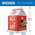 ScratchMe Milk Box Cat Condo Scratcher Post Cardboard Cat Scratching ...