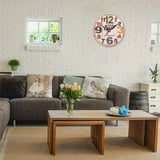 New Home Decoration Living Room Covered by Paper Desk Clock Wooden MDF ...