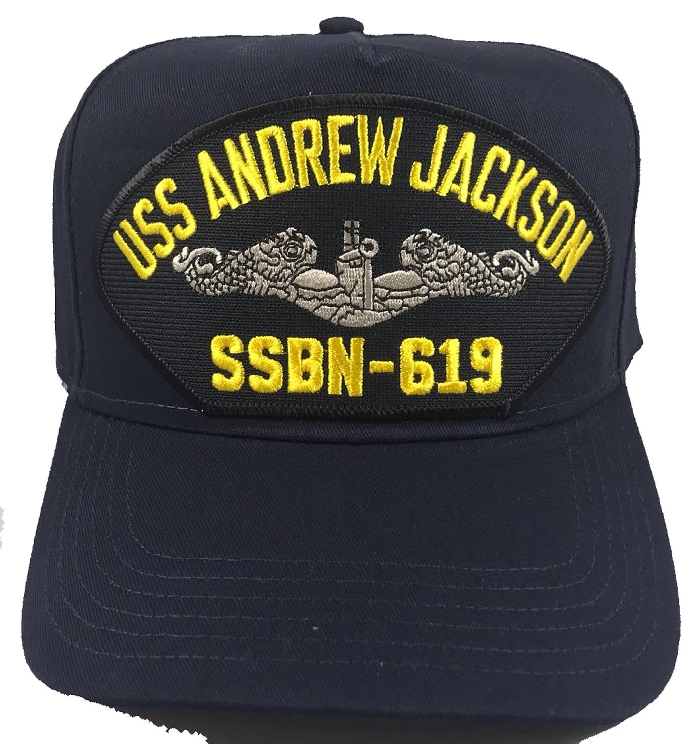 USS Andrew Jackson SSBN-619 Ship HAT - Navy Blue - Veteran Owned ...