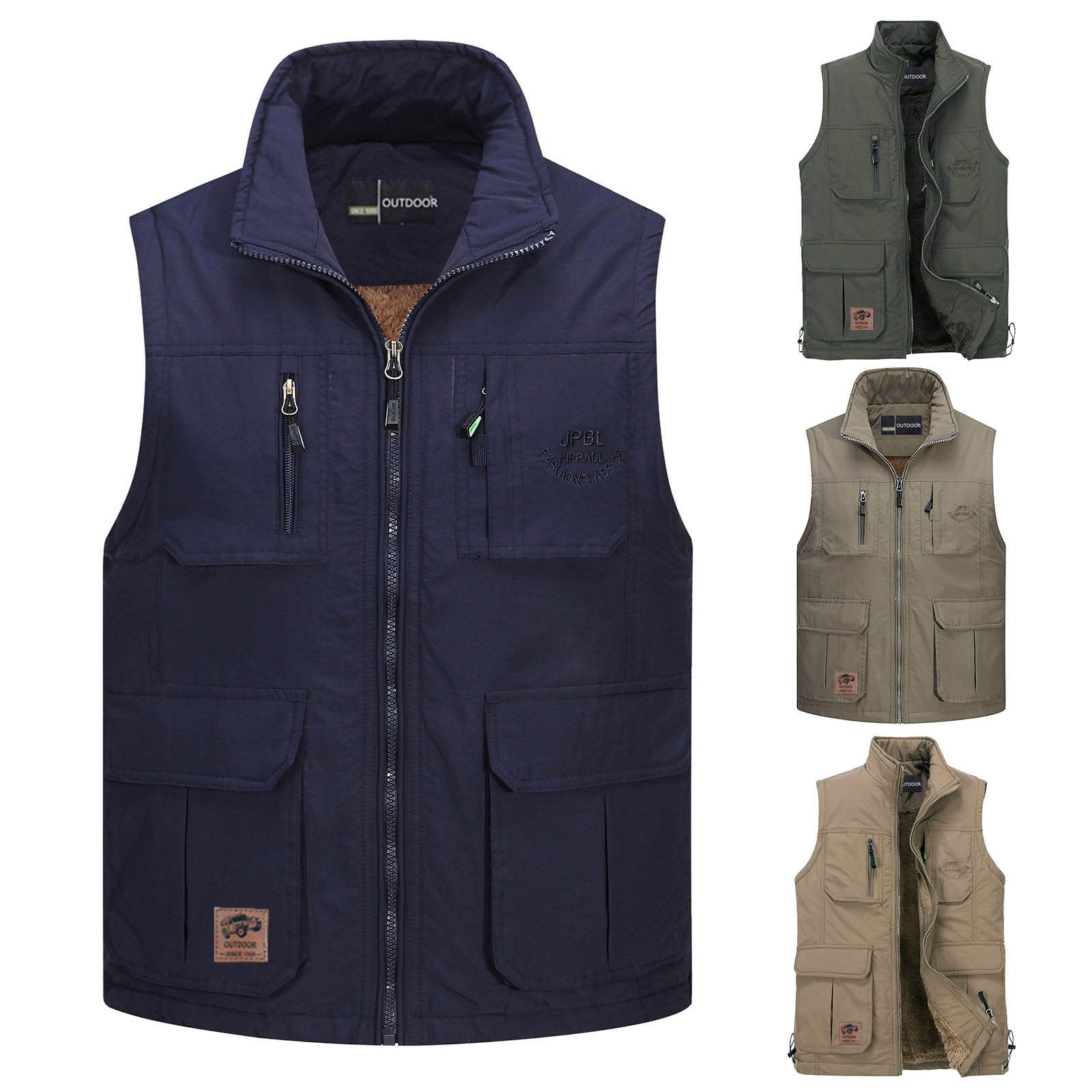 Click here for Fengqque Mens Sherpa Lined Fleece Vest Winter Fish... prices