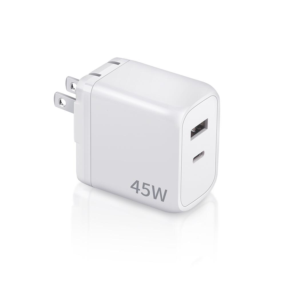 FGY 45W USB Charger Fast Charging with Dual Port, GaN Tech Foldable ...