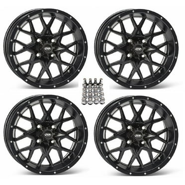 "MSA M12 Diesel Gloss Black ATV Wheels/Rims 14"" for Honda Foreman ...