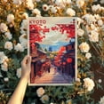 Affixzi Travel Poster, Kyoto Japan, Geisha, Gion, Vintage Style Art ...