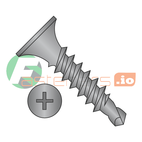 #12 x 4" Self-Drilling Drywall Screws / Phillips / Bugle Head / Steel ...