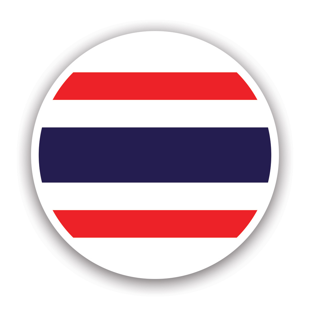Round Thai Flag Sticker Decal - Self Adhesive Vinyl - Weatherproof ...
