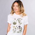 Field of Flowers White Unisex Tee, Flower Chart Nature Lover Plant ...