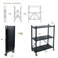 Organize It All 3 Shelf Foldable Metal Storage Shelves, Wheels, Adult ... Organize It All 3 Shelf Foldable Metal Storage Shelves, Wheels, Adult ...