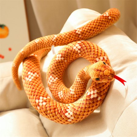 110cm/300cm Simulation Long Golden Python Giant Real Snakes Plush Toy ...