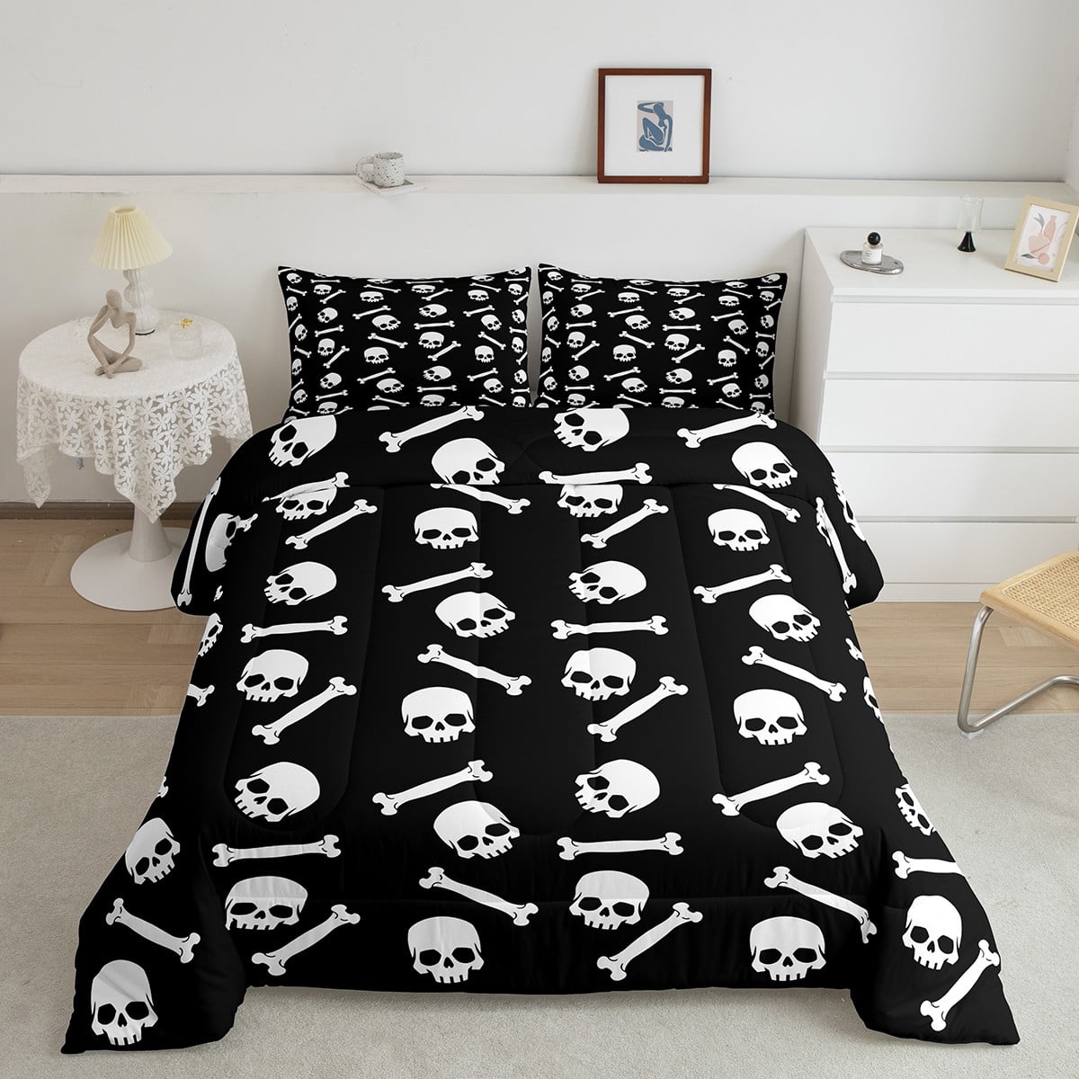Click here for Erosebridal Skeleton Skull Comforter Sets Queen Si... prices