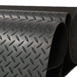 Tonchean 16.5ft x 3.3ft Heavy Duty Garage Floor Mat, Diamond Plate Thickened Rubber Non-Slip ...