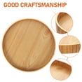 Round Wooden Tray Decor Delicate Wood Plate Coffee Making Tray Cake ...