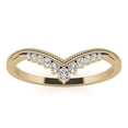 Auory Round Cut Moissanite Ring - 18K Yellow Gold Plated Chevron ...